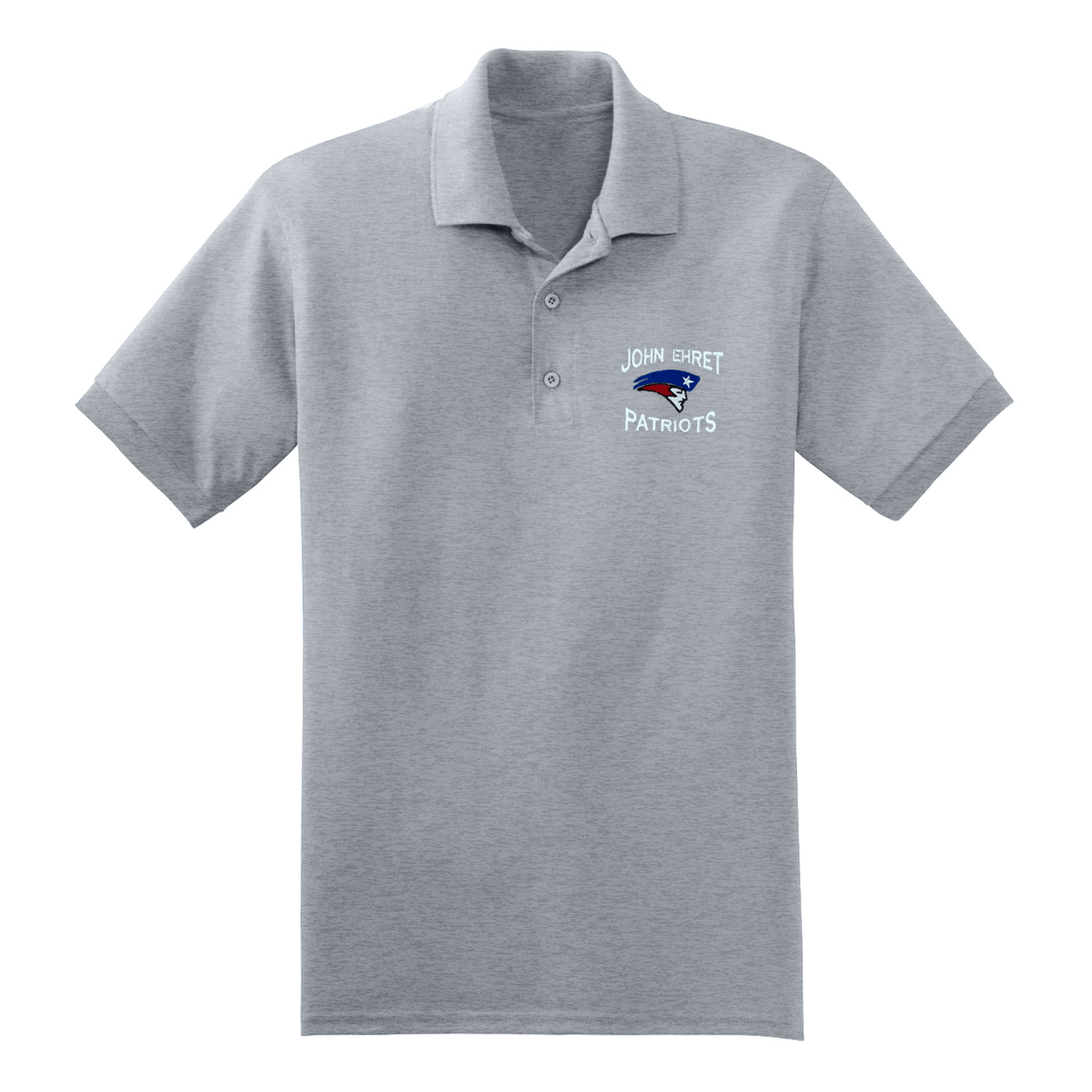 John Ehret 9th Grade Grey Polo – Knit & Dri-Fit Uniform Shirt – Logo ...
