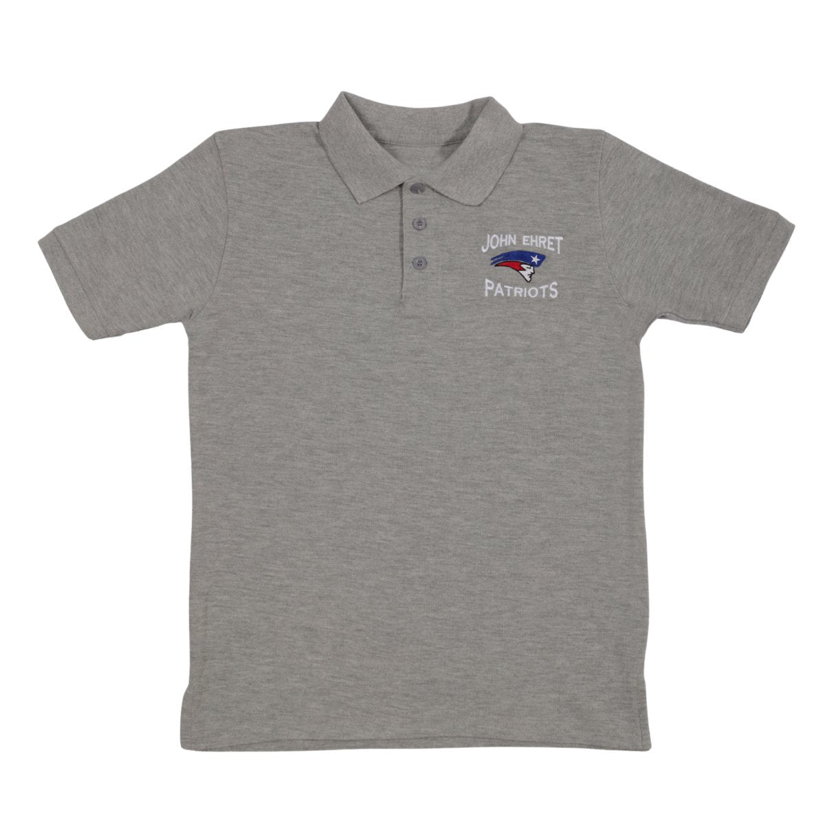 John Ehret 9th Grey Polo Youth Pique Knit – Logo Express Uniforms