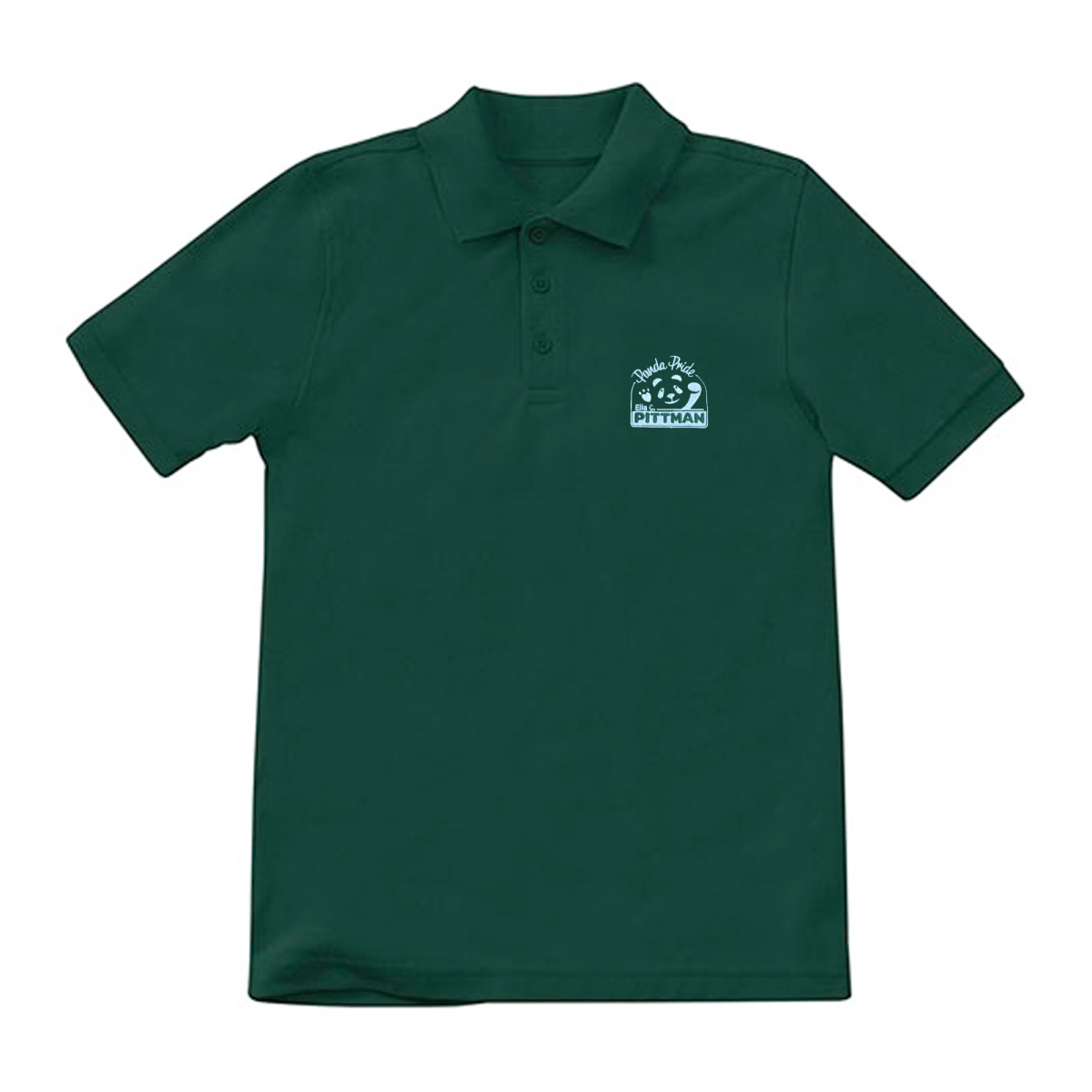 Pittman 1st–5th Forest Green Polo – Knit & Dri-Fit Uniform Shirt – Logo ...