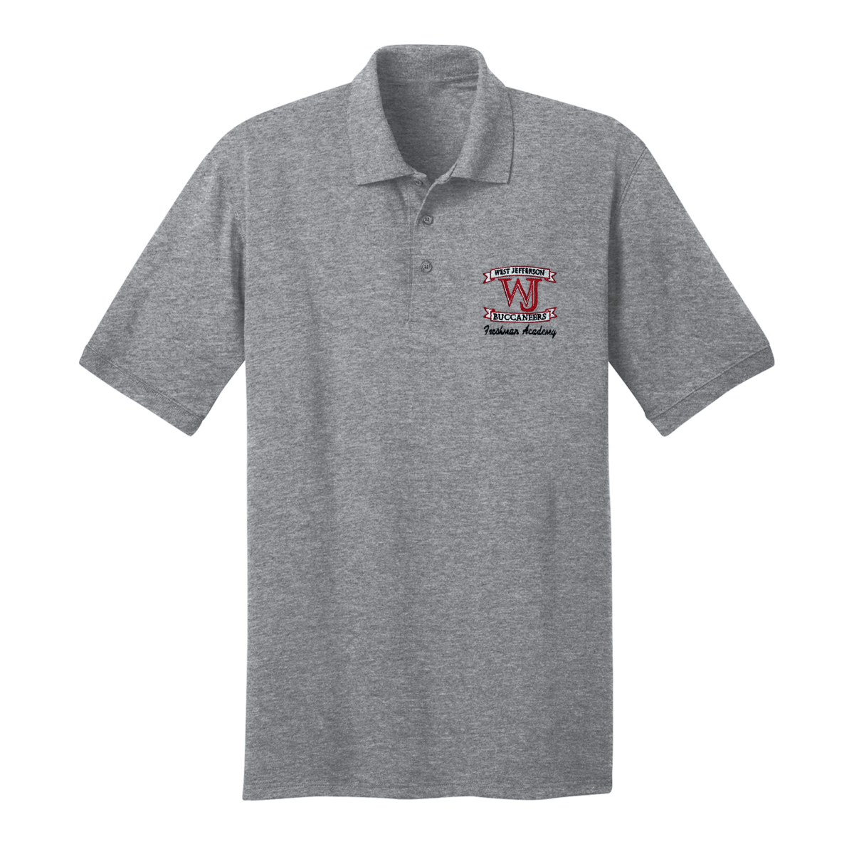 West Jefferson H.S. 9th Grade Grey Polo – Knit & Dri-Fit Uniform – Logo ...